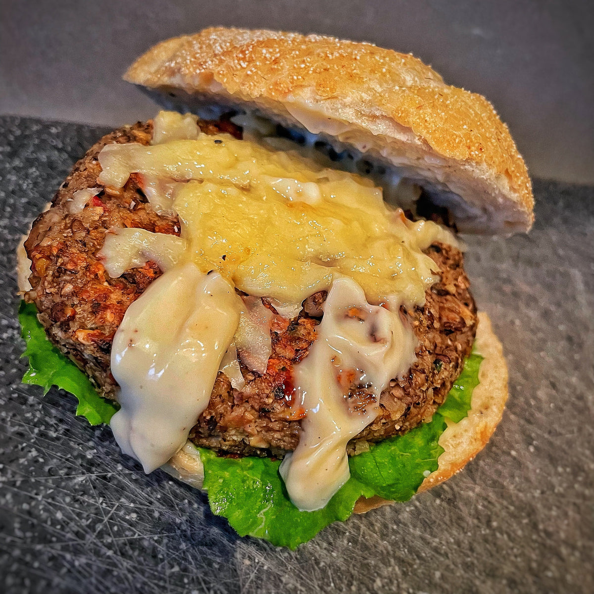 Vegetarian mushroom burger | Original Kamado recipe | MONOLITH