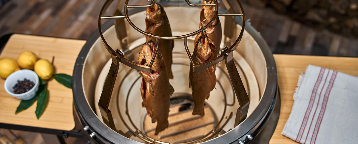 Smoked trout in the MONOLITH ceramic grill