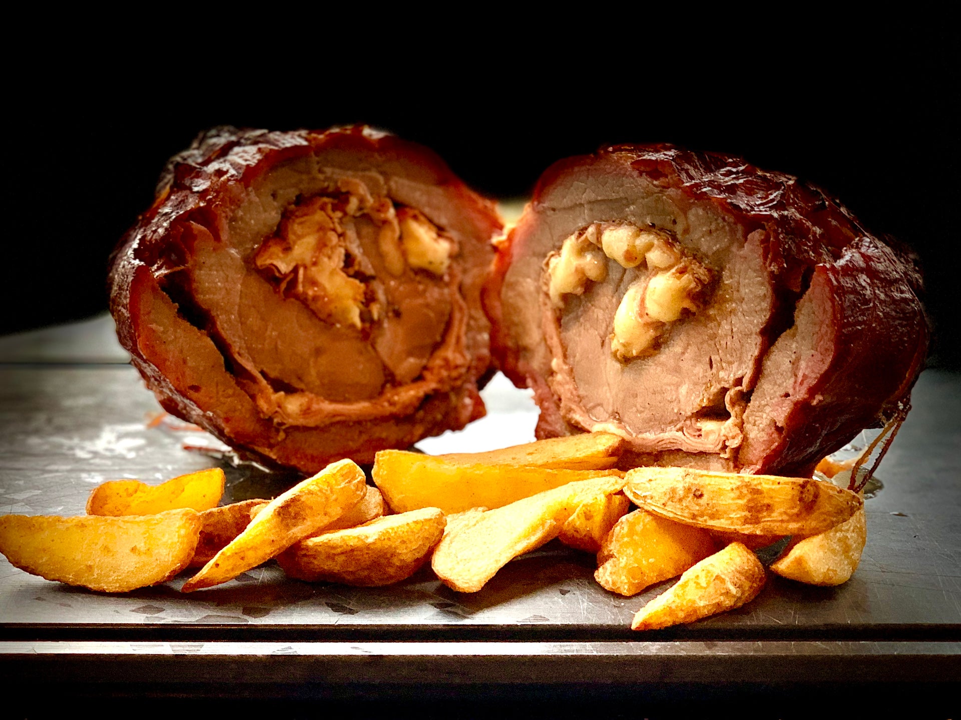 Rôti roulé Cordon Bleu de la rôtisserie | Recette originale Kamado ...